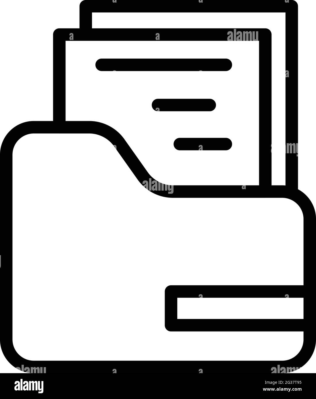 Smart Office Folder Icon Outline Smart Office Folder Vector Icon For Web Design Isolated On