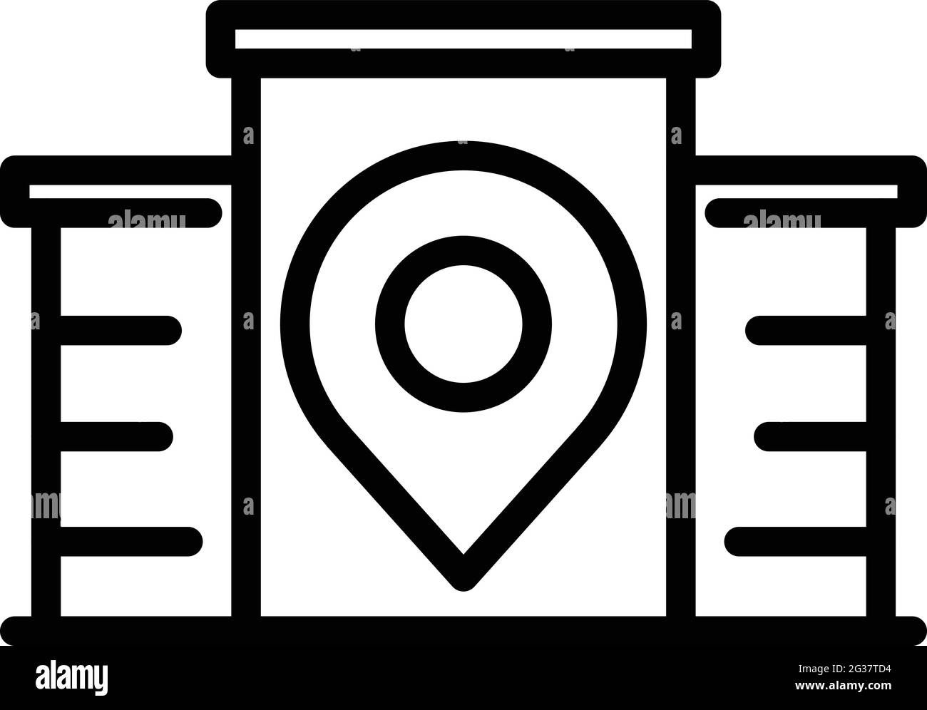 Smart office building icon. Outline Smart office building vector icon ...