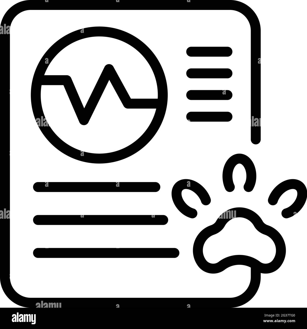 Veterinary clinic report icon. Outline Veterinary clinic report vector ...