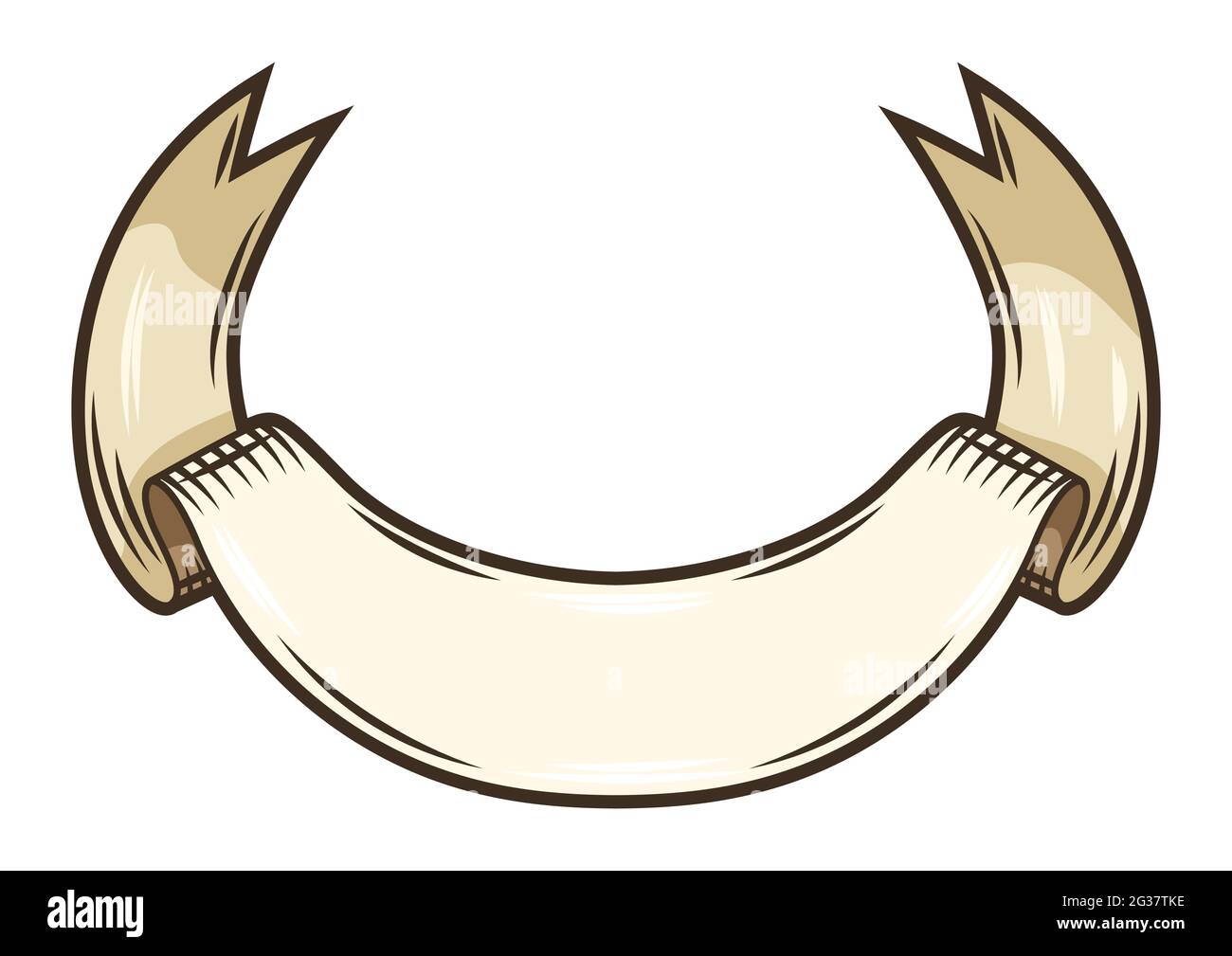 Vintage decorative ribbon. Banner in engraving hand drawn style Stock Vector Image & Art - Alamy