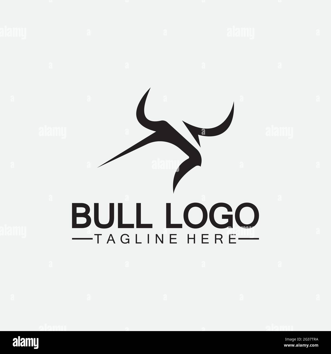 Bull logo and symbols vector template icons app Stock Vector Image ...