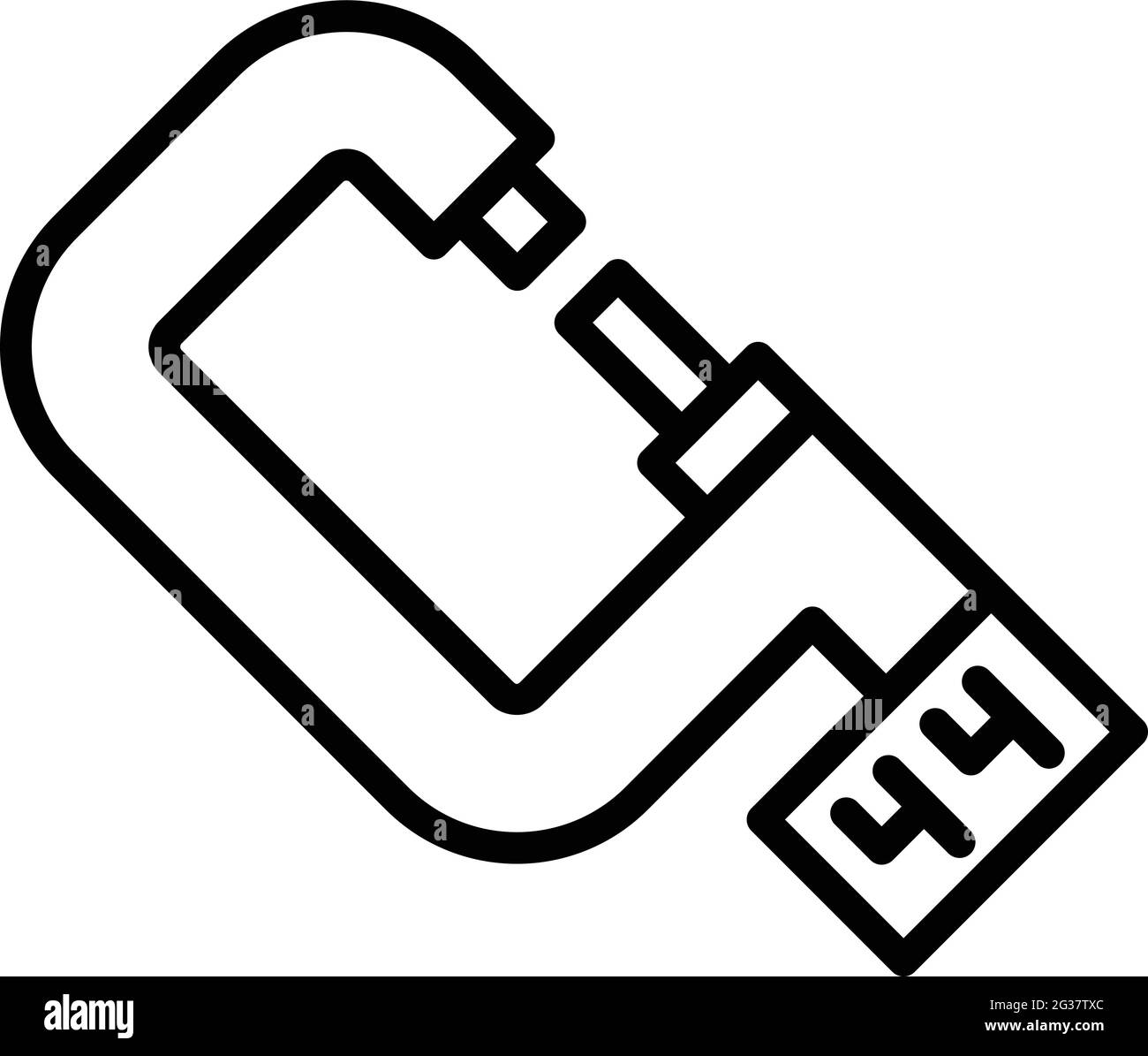 Digital micrometer electronic icon. Outline Digital micrometer ...
