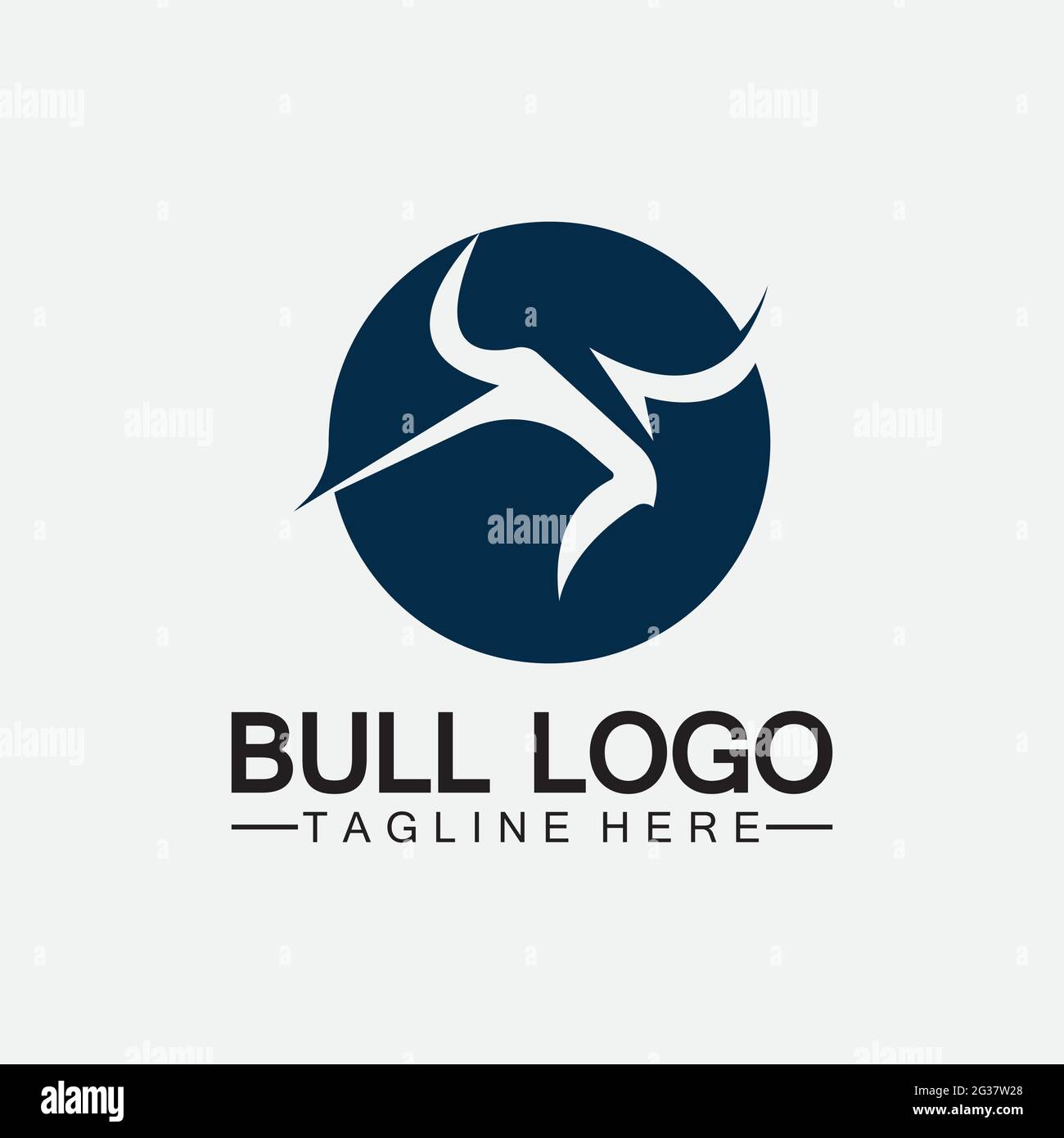 Bull logo and symbols vector template icons app Stock Vector Image ...