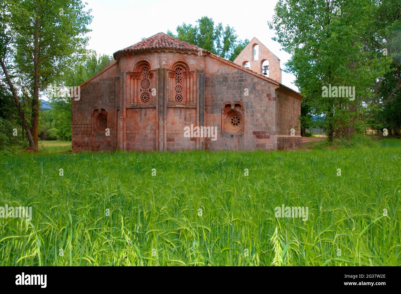 Santa Coloma church. Albendiego, Guadalajara province, Castilla La ...