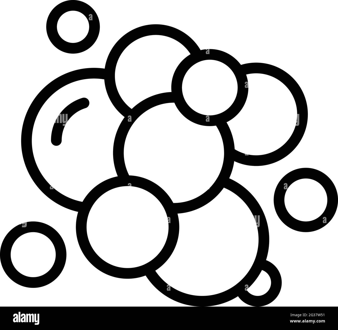 Hair shampoo foam icon. Outline Hair shampoo foam vector icon for web ...