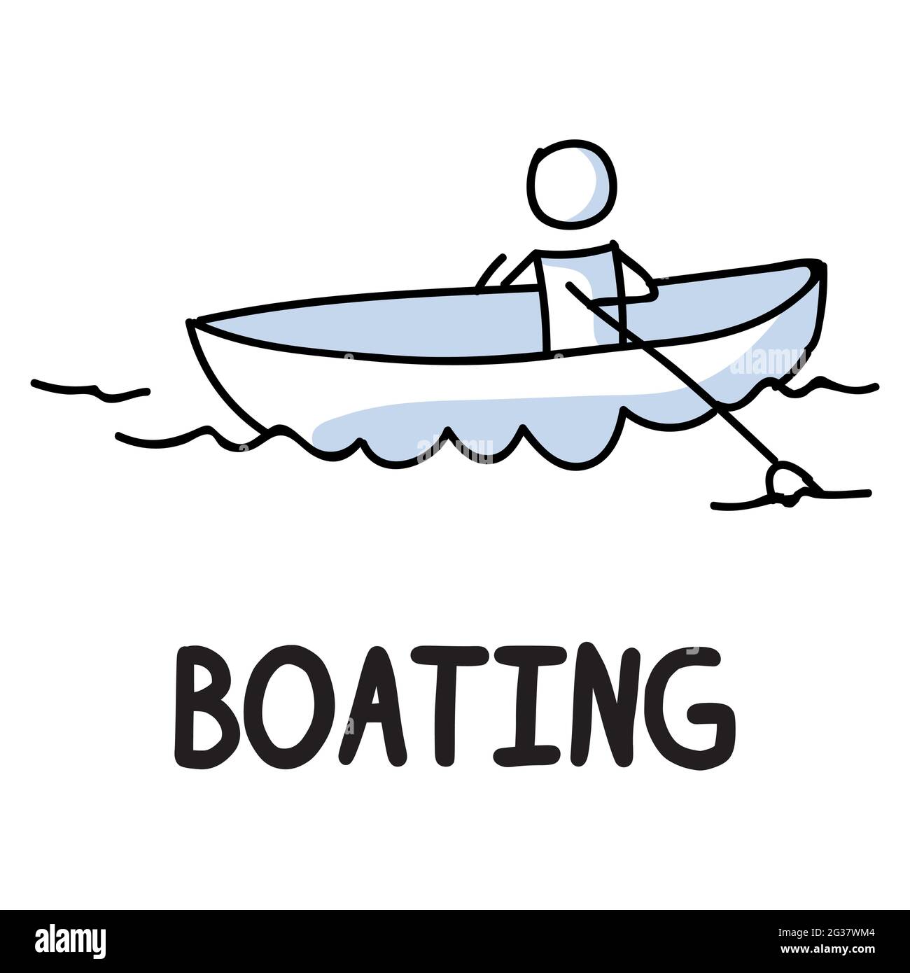 Stick Figure Boat High Resolution Stock Photography and Images - Alamy