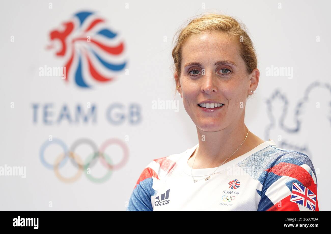 Great Britain Triathlete Jessica Learmouth, during the kitting out ...