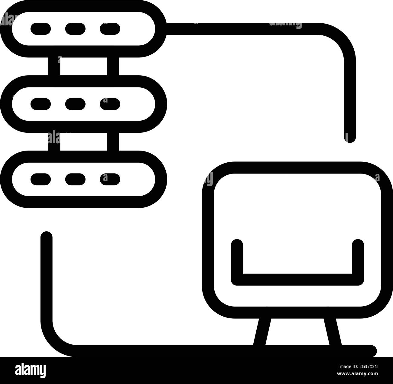 Admin internet icon. Outline Admin internet vector icon for web design ...