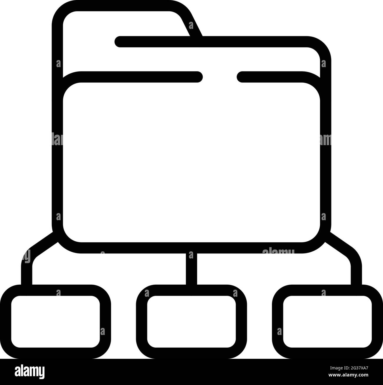 Folder network internet icon. Outline Folder network internet vector ...