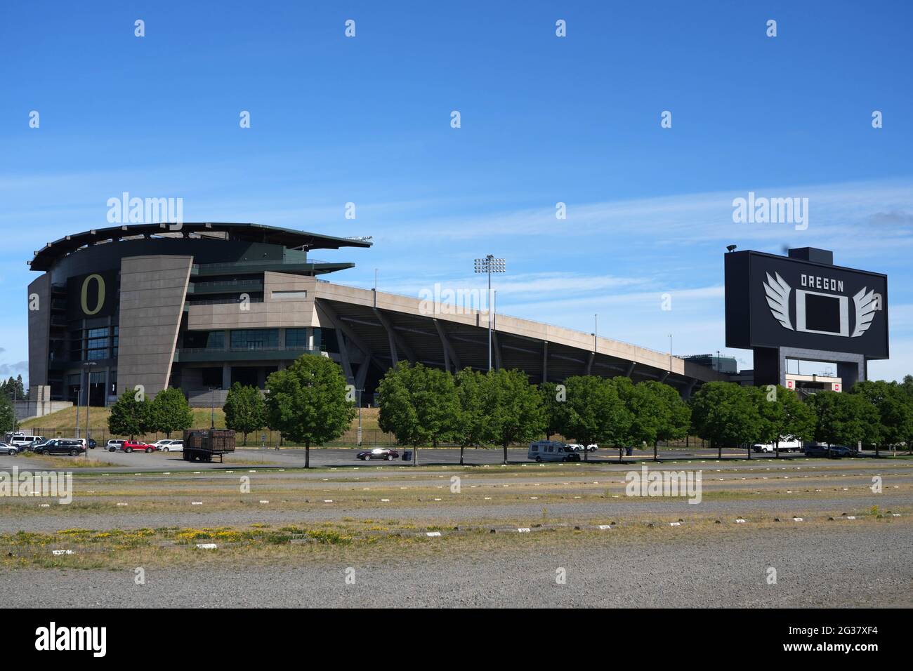 A general view of Autzen Stadium on the campus of University of Oregon ...