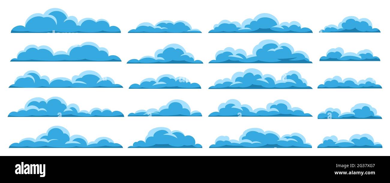 Set of cartoon clouds Stock Vector Image & Art - Alamy