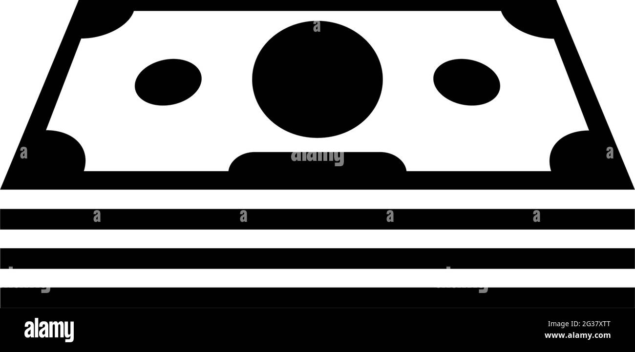 Stack Money, Pack Cash, Wad Dollars. Flat Vector Icon illustration ...