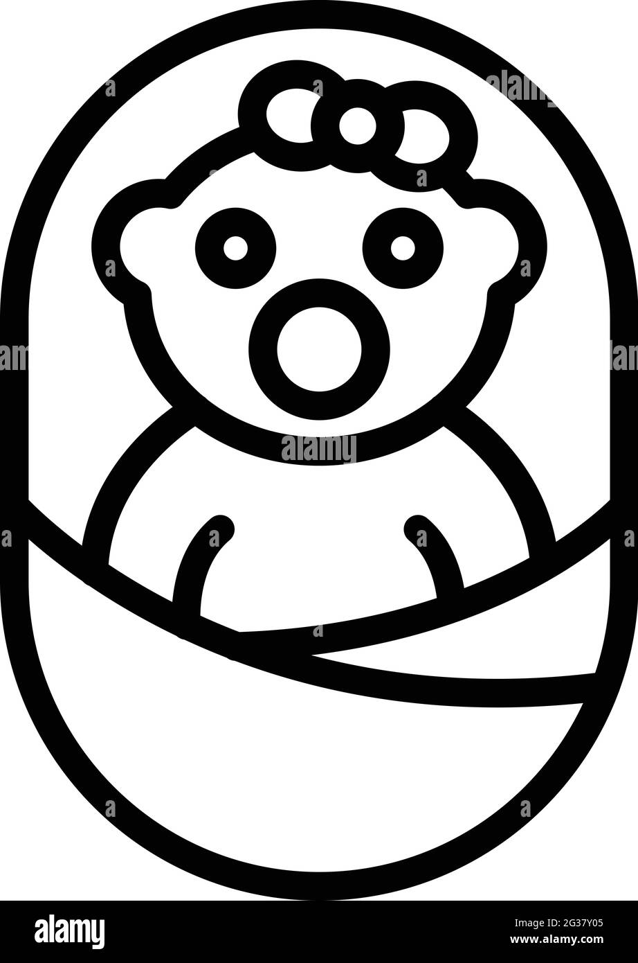 Baby icon. Outline Baby vector icon for web design isolated on white ...