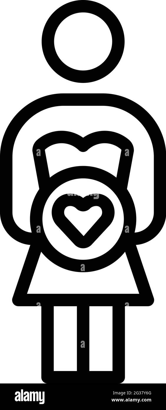 Female maternity icon. Outline Female maternity vector icon for web ...