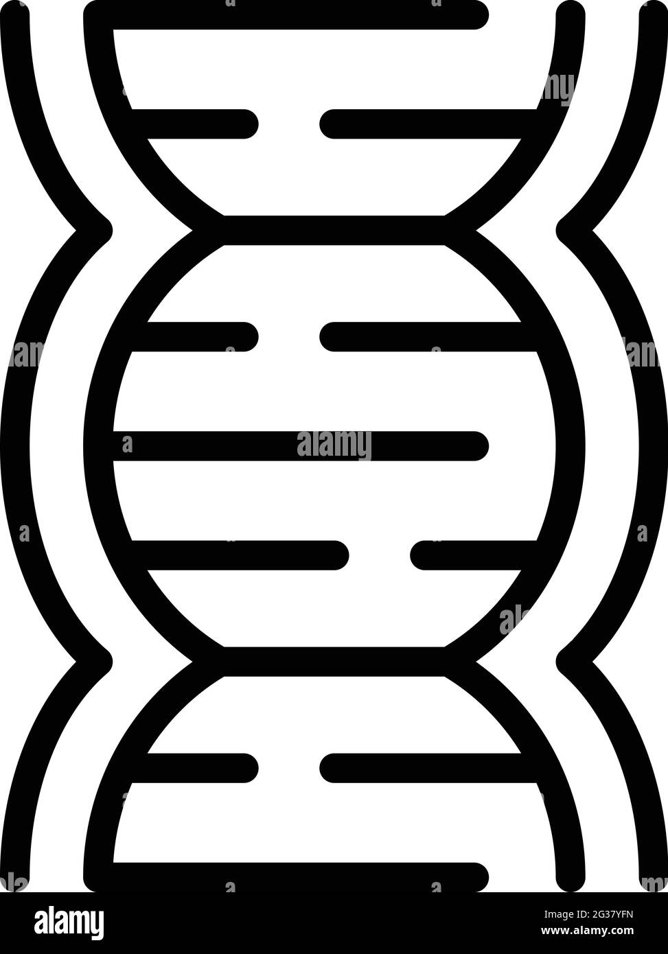 Dna icon. Outline Dna vector icon for web design isolated on white ...