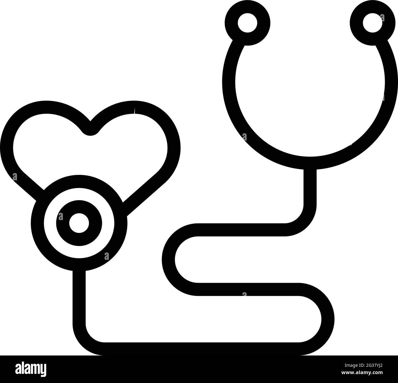 Stethoscope icon. Outline Stethoscope vector icon for web design ...