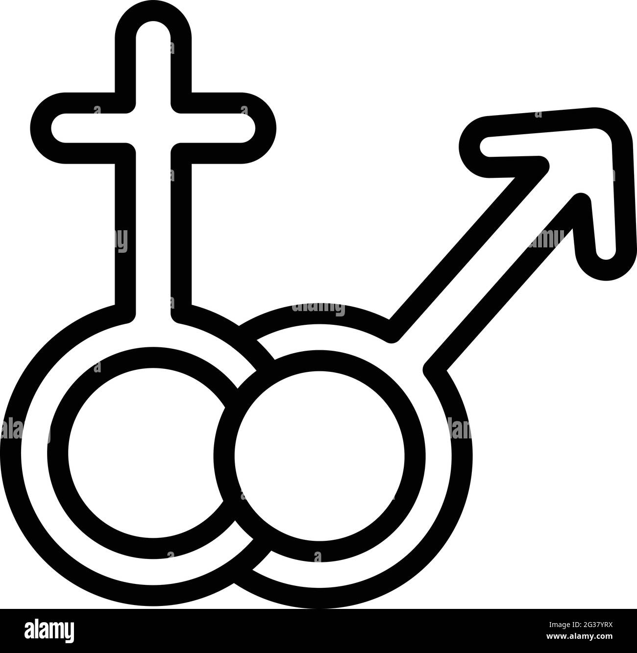 Baby gender icon. Outline Baby gender vector icon for web design ...