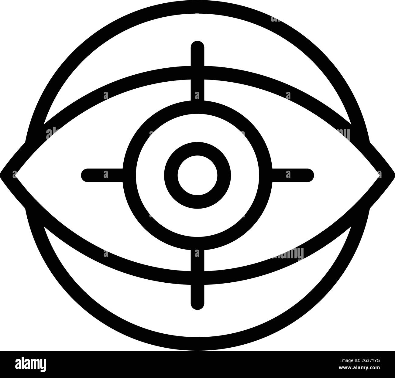 Eye search engine icon. Outline Eye search engine vector icon for web ...