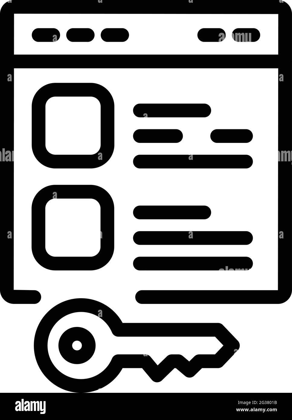 Key search engine icon. Outline Key search engine vector icon for web ...