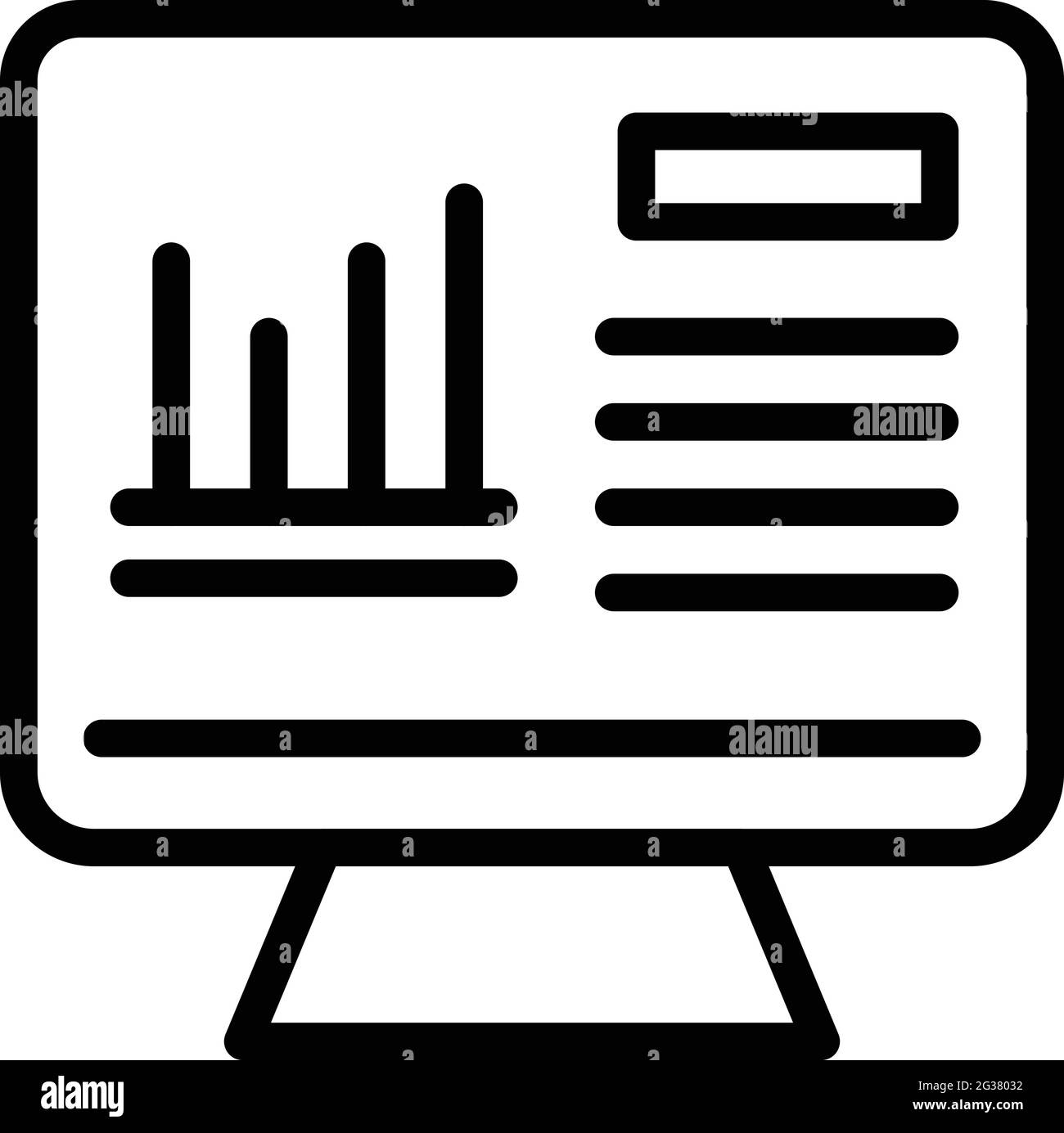 Computer search engine icon. Outline Computer search engine vector icon ...