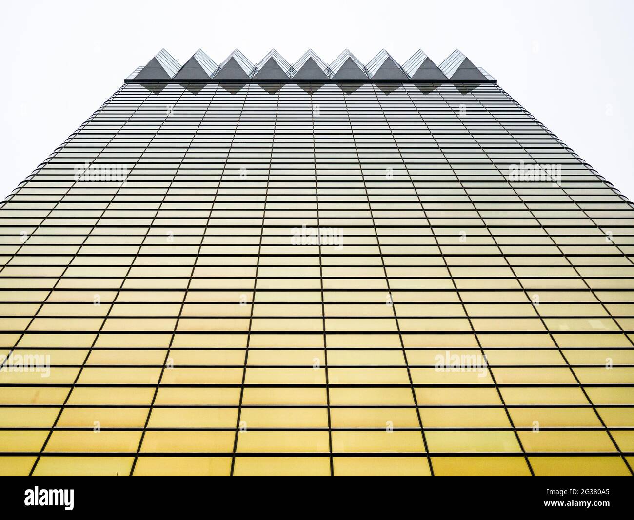 Low angle shot of a high-rise building in Tokyo, Japan Stock Photo - Alamy