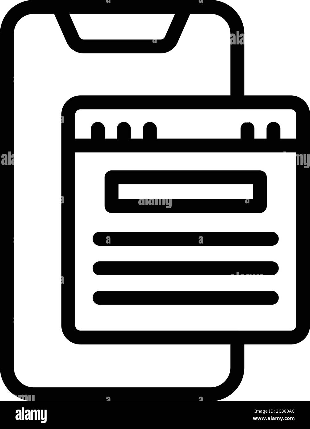 Smartphone search engine icon. Outline Smartphone search engine vector ...