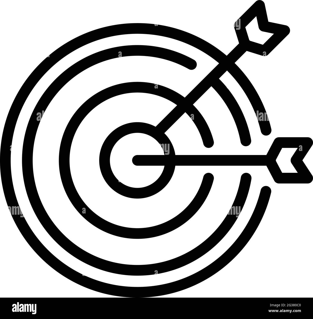 Target search engine icon. Outline Target search engine vector icon for ...