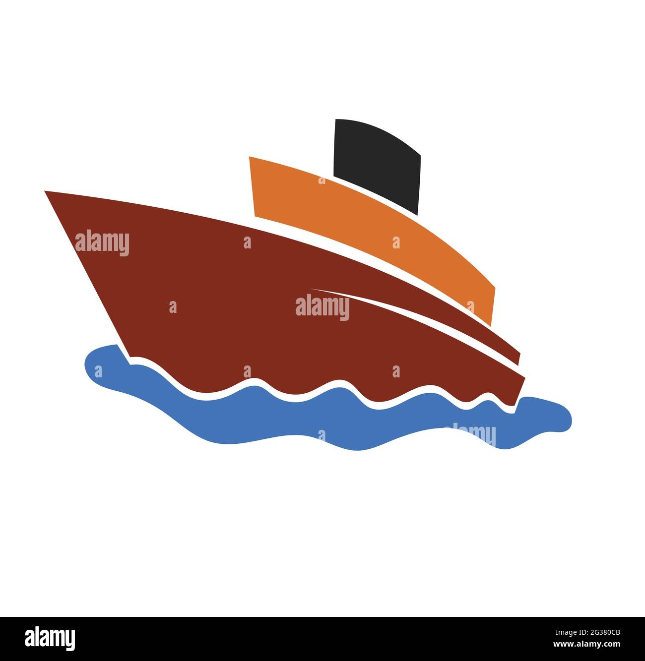 Ship and wave logo design stock illustration Stock Vector Image & Art ...