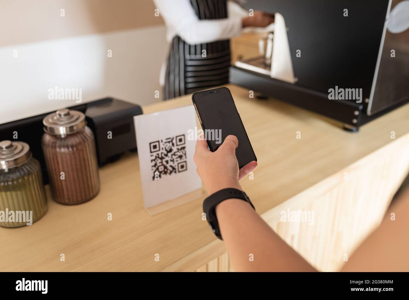 Qr code office hi-res stock photography and images - Alamy