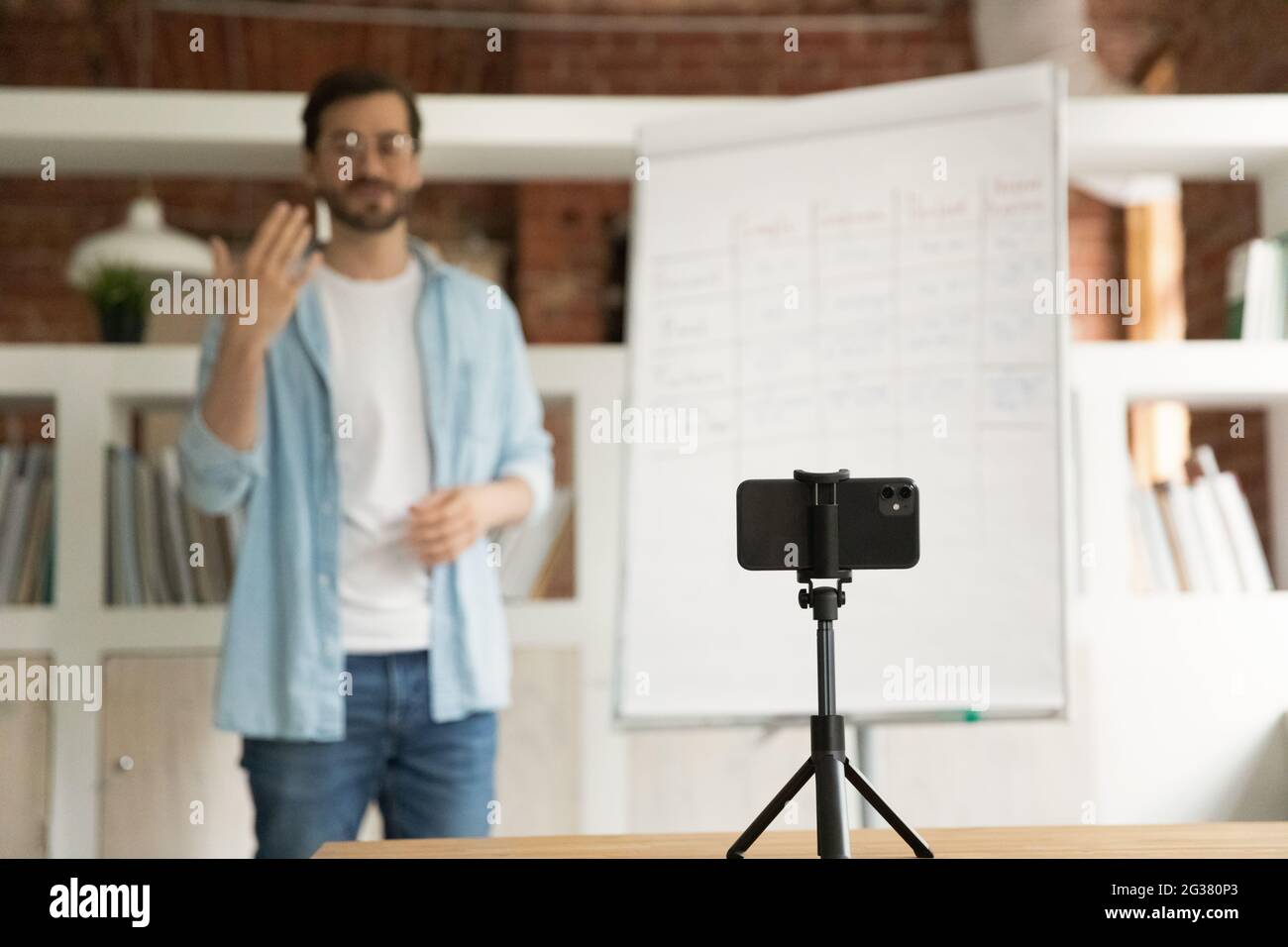 Young male teacher hi-res stock photography and images - Alamy