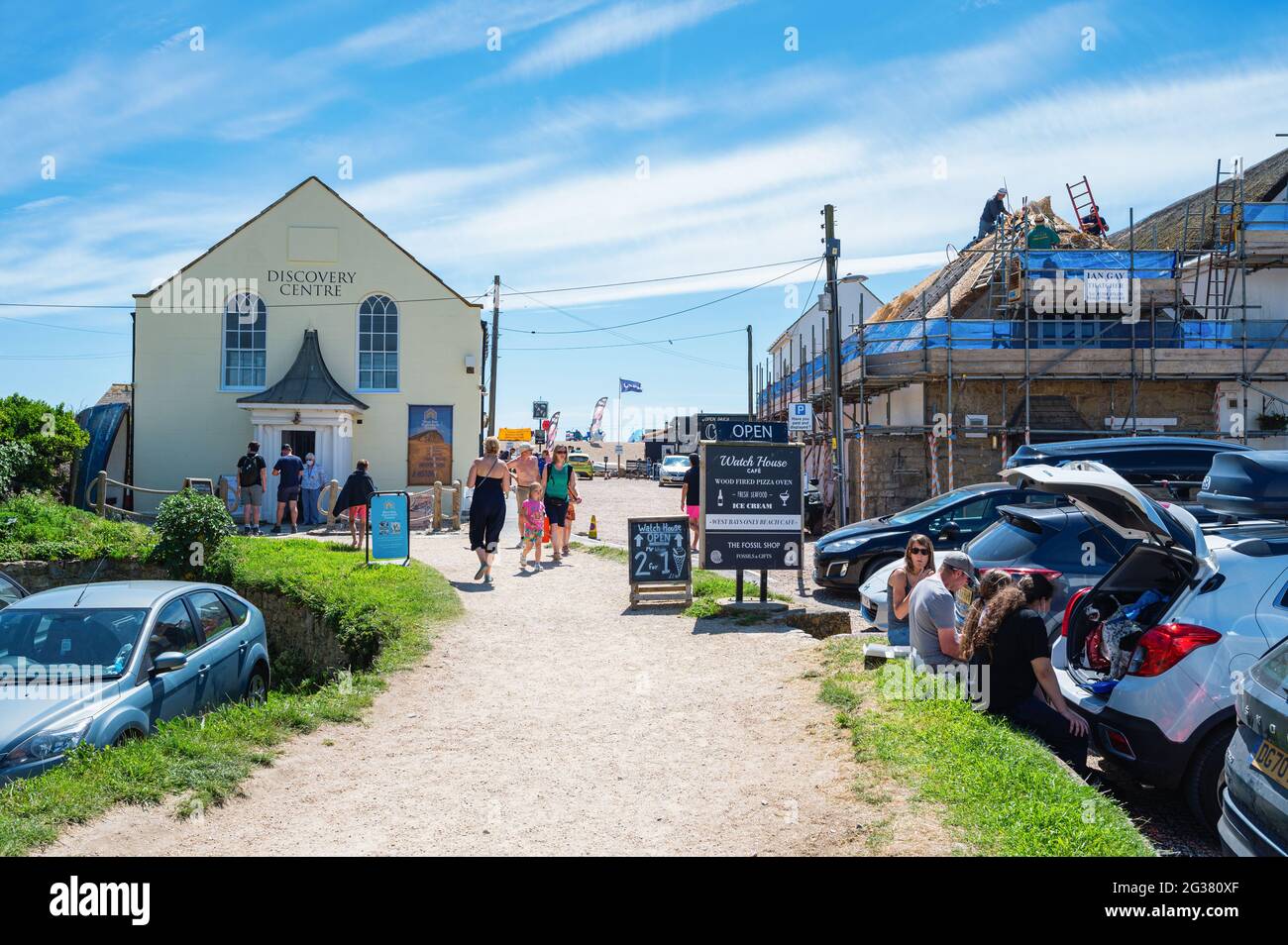 West bay dorset beach cafes hi-res stock photography and images - Alamy