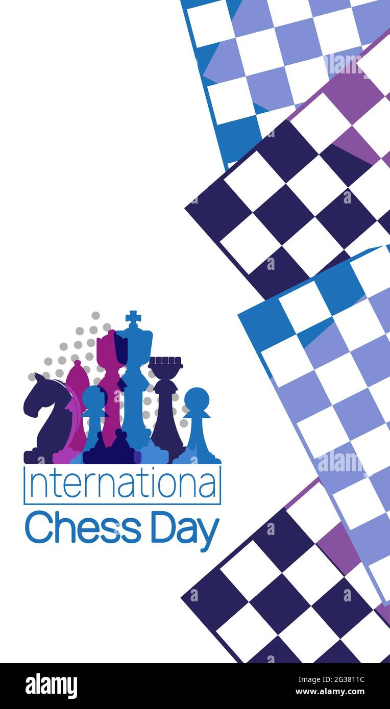 International Chess Day banner template. Vector illustration of Chess ...