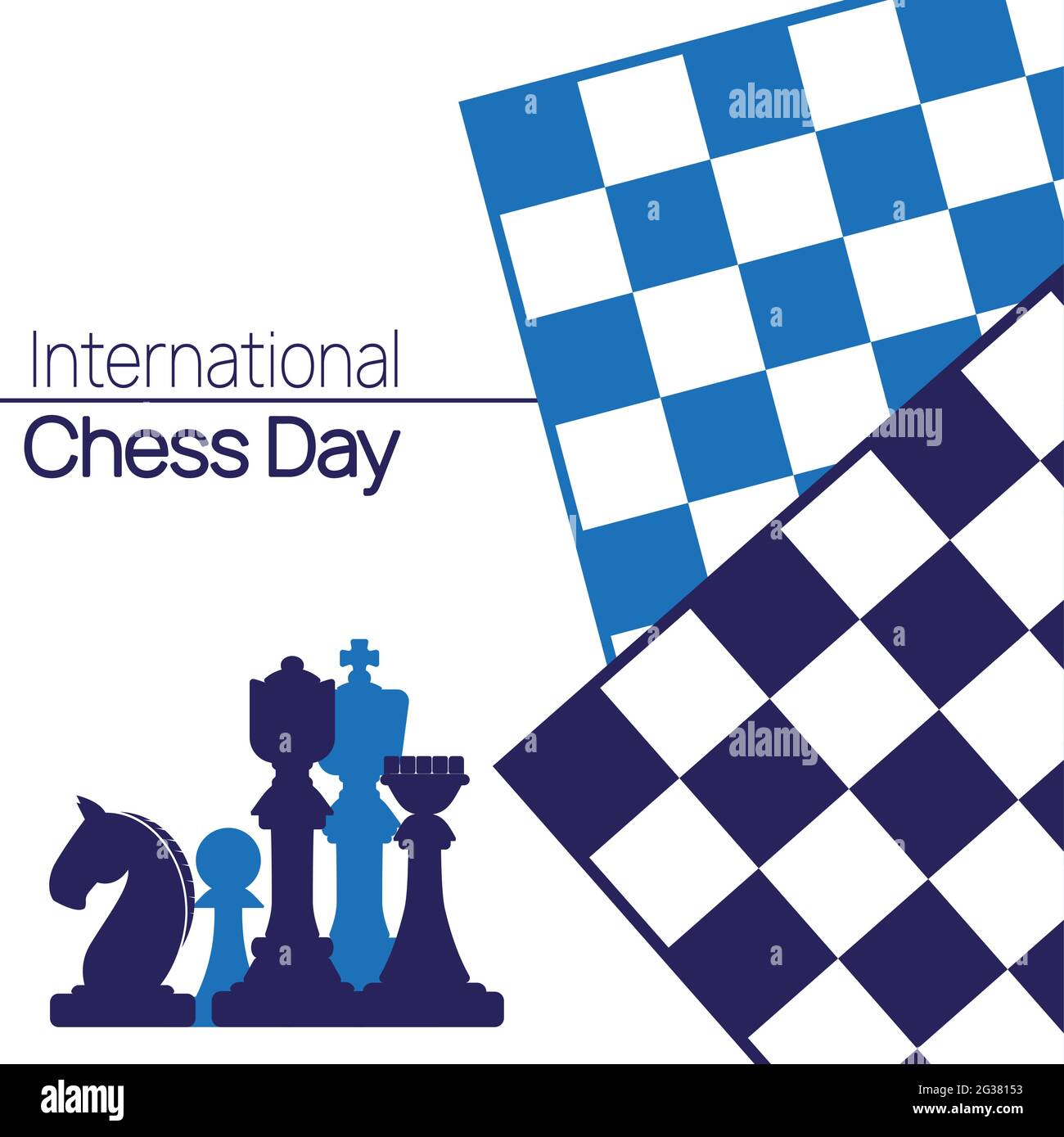 International Chess Day banner template. Vector illustration of Chess ...