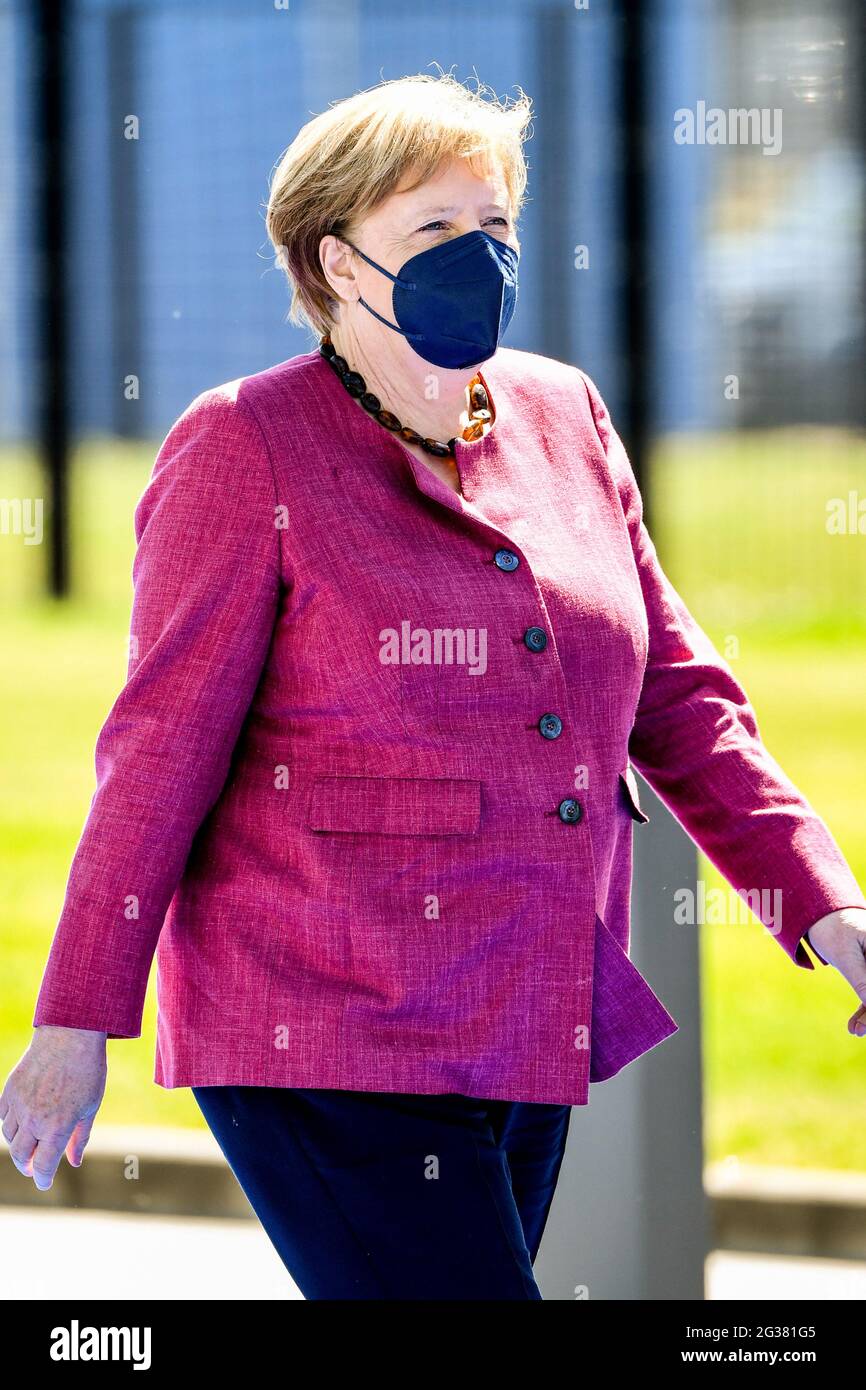 Germany – Chancellor Angela Merkel during NATO SUMMIT 2021 in Brussels ...