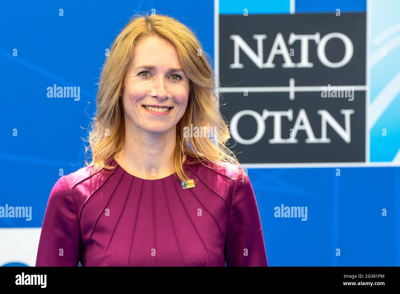 Estonia – Prime Minister Kaja Kallas during NATO SUMMIT 2021 in Brussels, Belgium. (Photo by ...