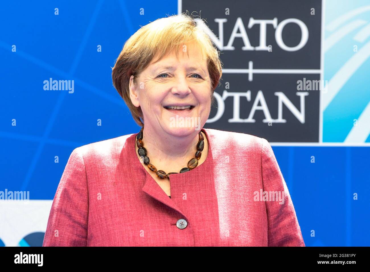Germany – Chancellor Angela Merkel during NATO SUMMIT 2021 in Brussels ...