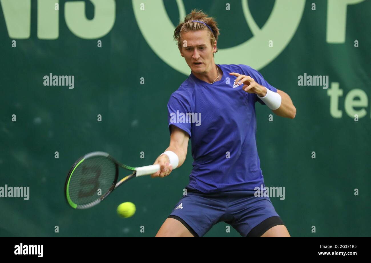 Halle, Germany. 14th June, 2021. Tennis: ATP Tour Singles, Men, 1st Round, Bautista Agut (Spain ...