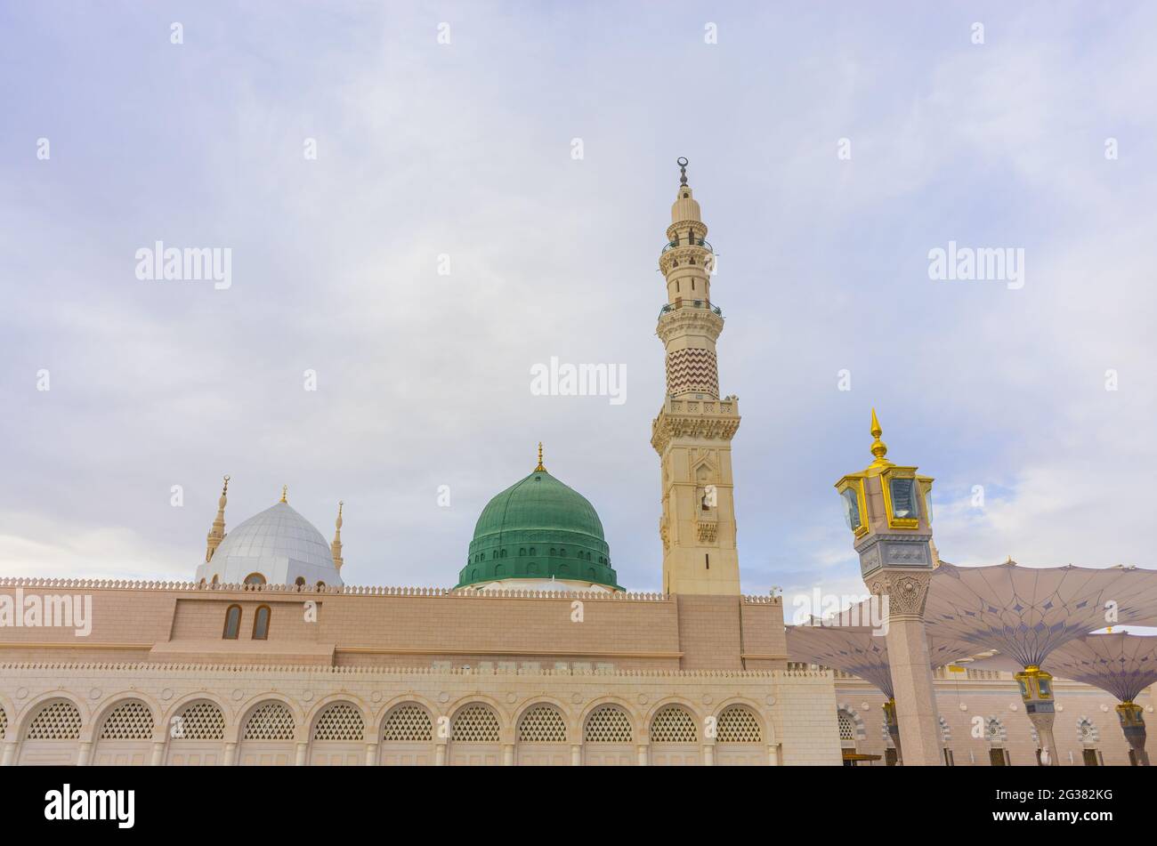 The Holy Prophet's Mosque (Masjid Nabawi) in Madinah, Saudi Arabia This ...