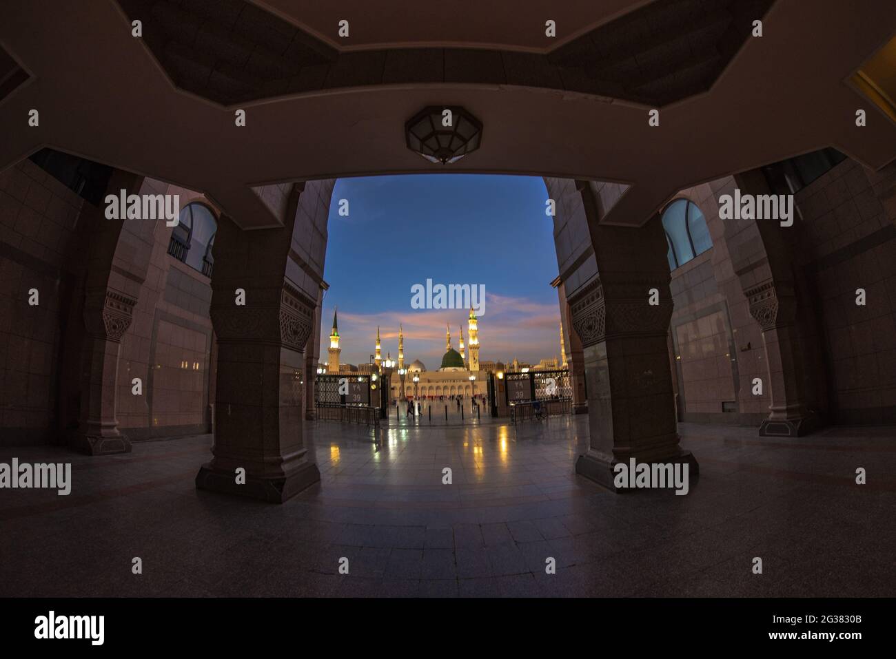 The Holy Prophet's Mosque (Masjid Nabawi) in Madinah, Saudi Arabia This ...