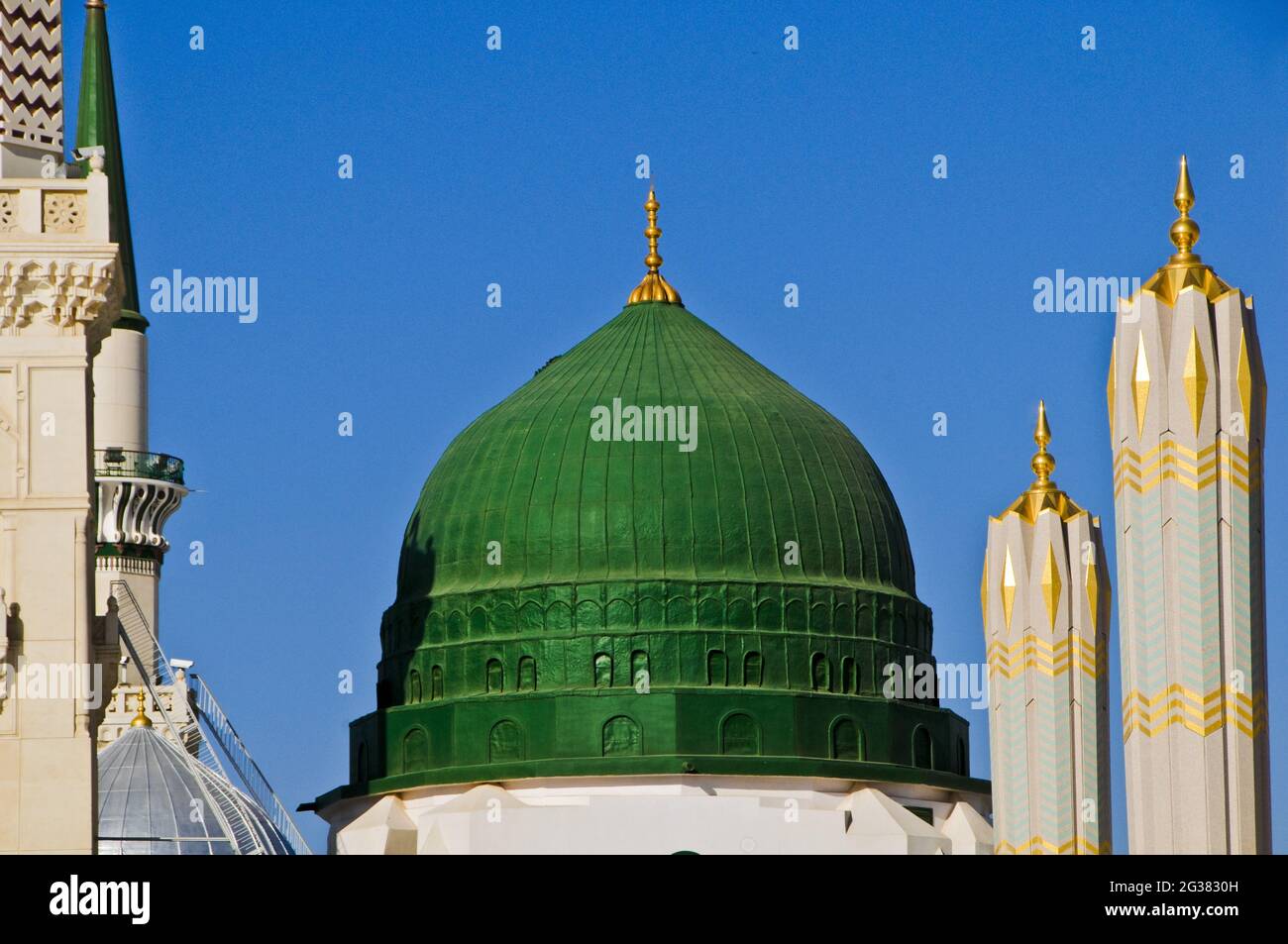 The Holy Prophet's Mosque (Masjid Nabawi) in Madinah, Saudi Arabia This ...