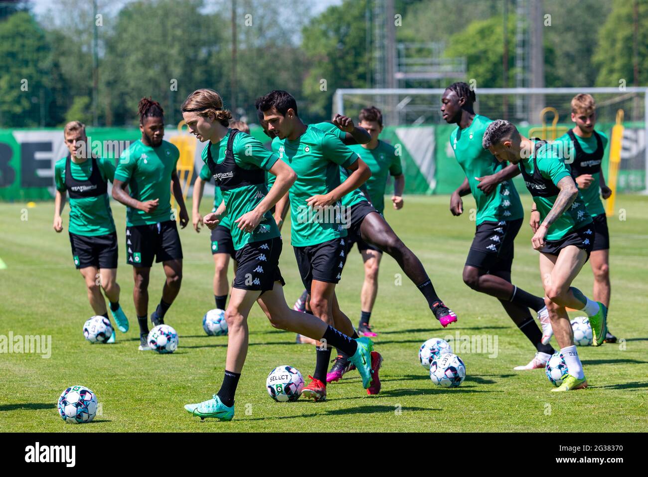 Cercle's players pictured in action during a training session of Cercle ...