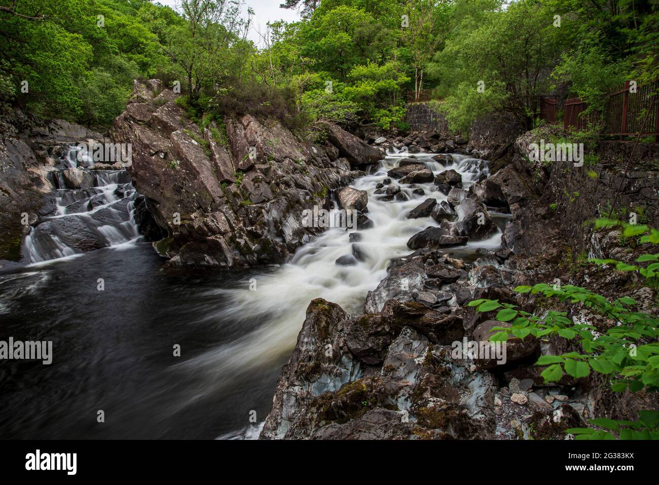 Landscape photography of waterfall in forest Stock Photo - Alamy