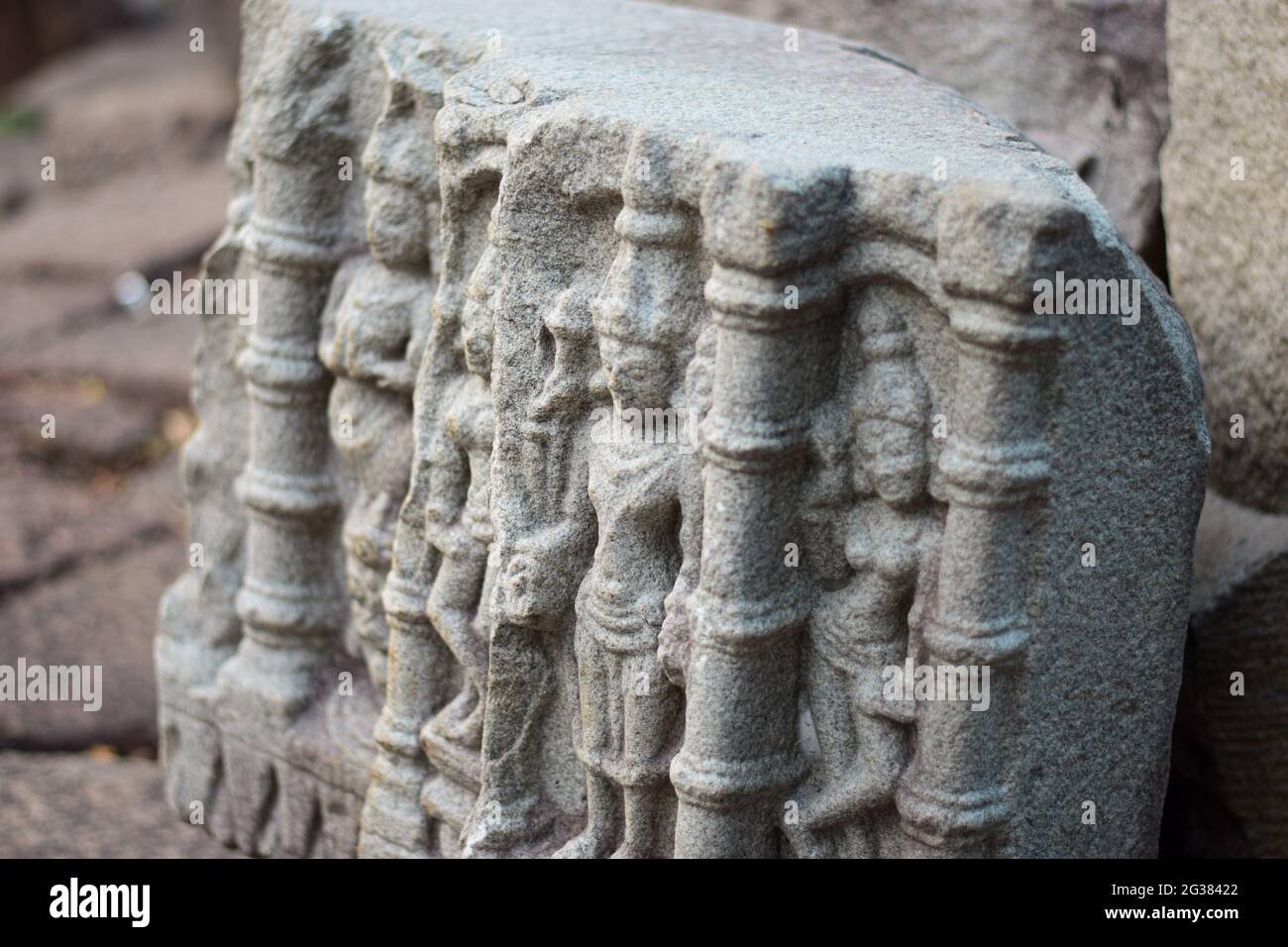 Closeup of stone carving of Indian people Stock Photo - Alamy