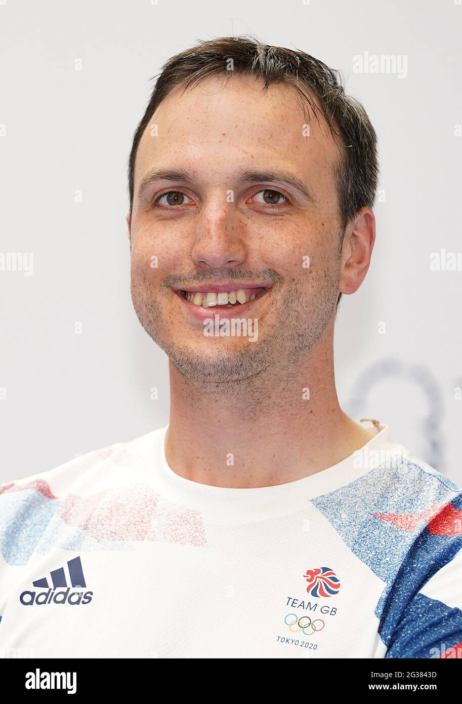 Great Britain Archery team member Thomas Hall, during the kitting out ...