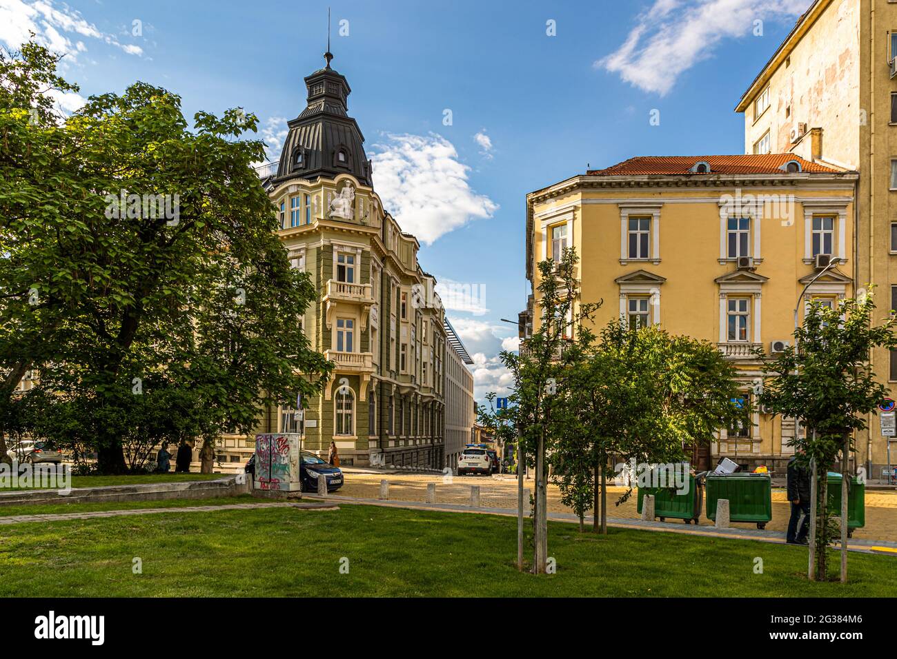 Corner house, which today houses the DKS Bank oin Sofia, Bulgaria Stock ...
