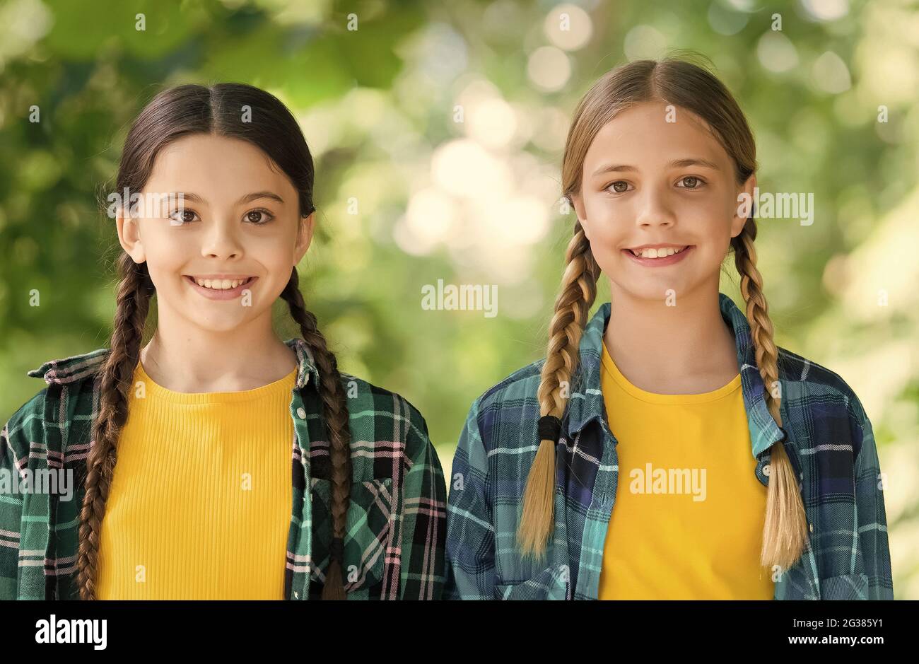 smiling kids. happy childrens day. spend time and have fun together ...