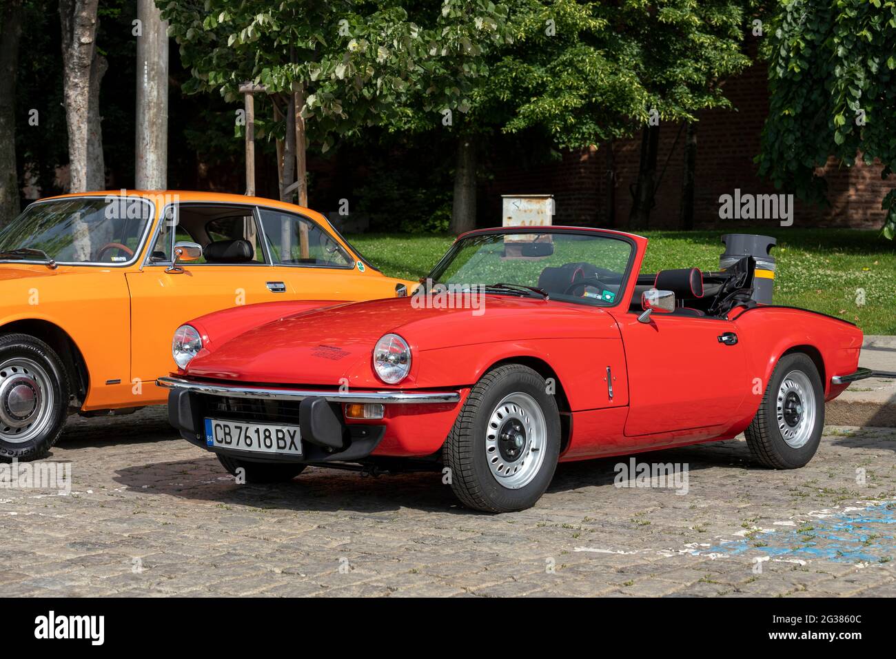 Sofia, Bulgaria - June 12, 2021: Retro parade of old retro cars Stock ...