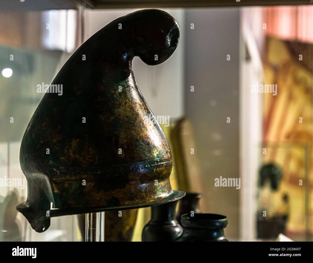 Helmet of the Thracians in the form of a pointed cap. National ...
