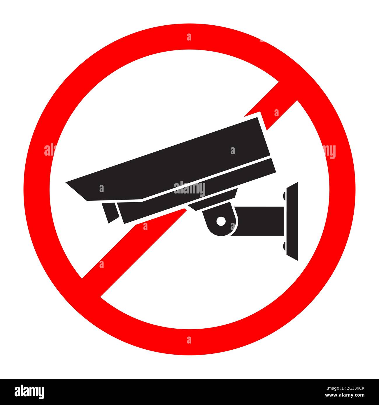No camera icon. Camera ban icon. Camcorder is prohibited. Stop or ban ...