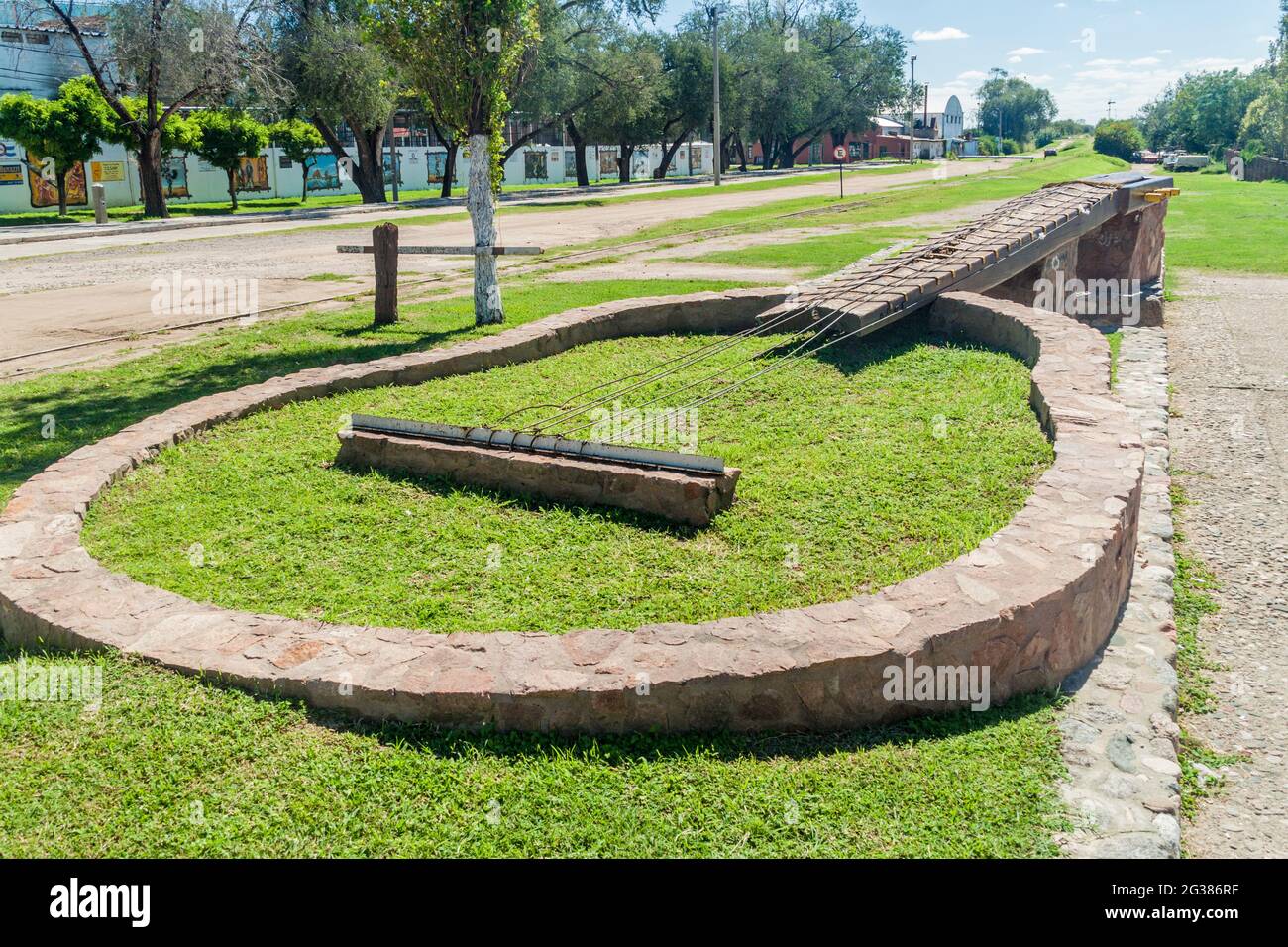 Guitar statue in Jesus Maria town, Argentina Stock Photo - Alamy
